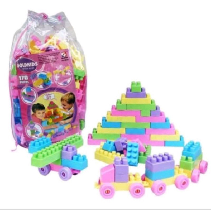 Jual Block Susun Goldkids 250 Pcs (isi 170+Free Bonus isi 80 Pcc ...
