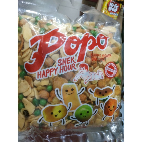 Jual Popo Snack snek happy hour crispy 400 gr dan 800 gr Ikan Original ...