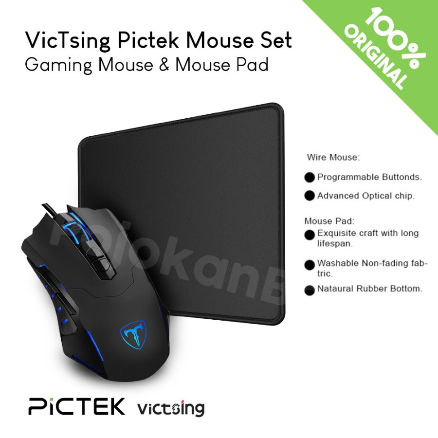 Jual VicTsing Pictek Gaming Mouse with Mouse Pad | Shopee Indonesia