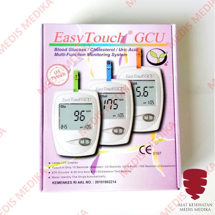 Jual Alat Test EasyTouch GCU Glucose Cholesterol Uric Acid Easy Touch ...