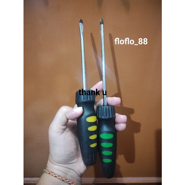 Jual obeng set plus minus karet ukuran 5 dan 6inch random merk BBC ...