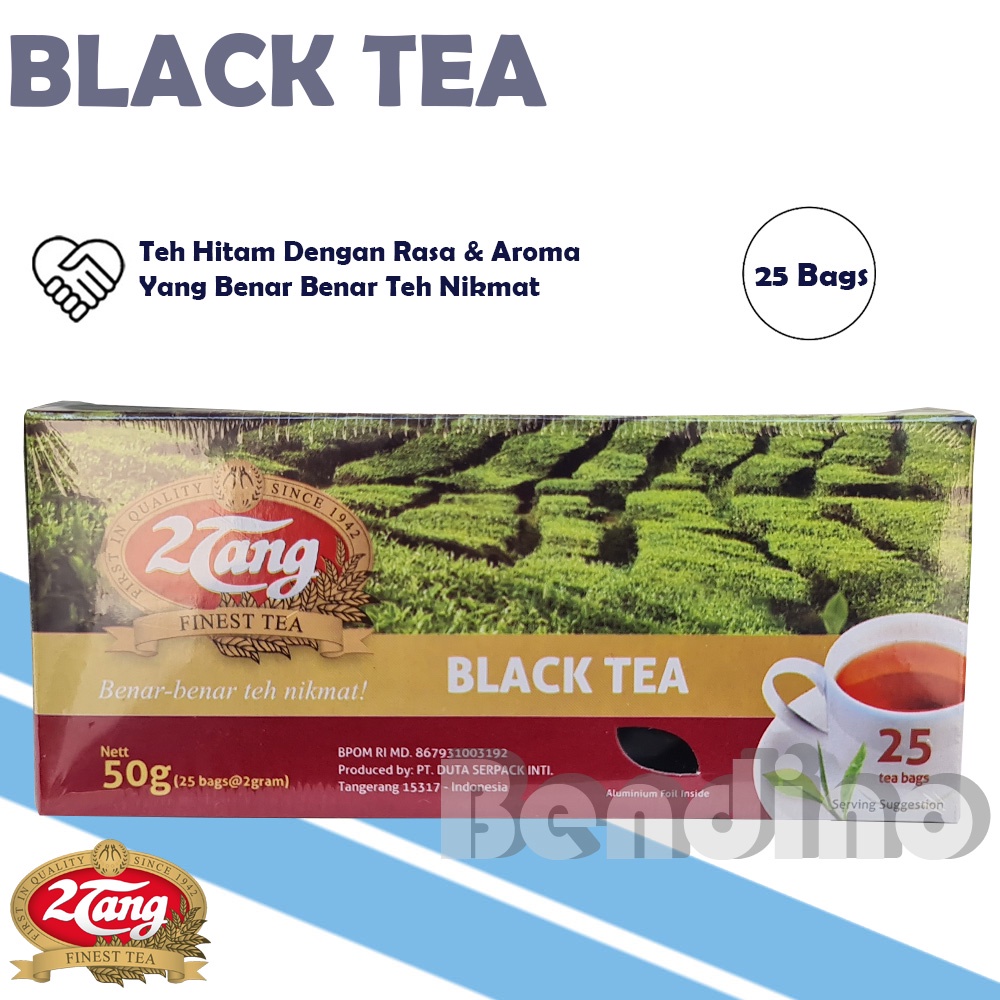 Jual Teh 2Tang Black Tea Box = 25 Pcs - 2 Tang Teh Hitam Celup 25Pcs ...