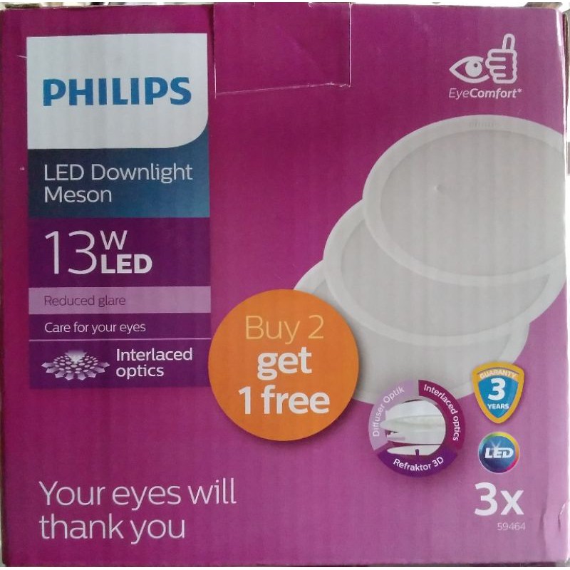 Jual Downlight LED Philips Meson paket 13 Watt | Shopee Indonesia