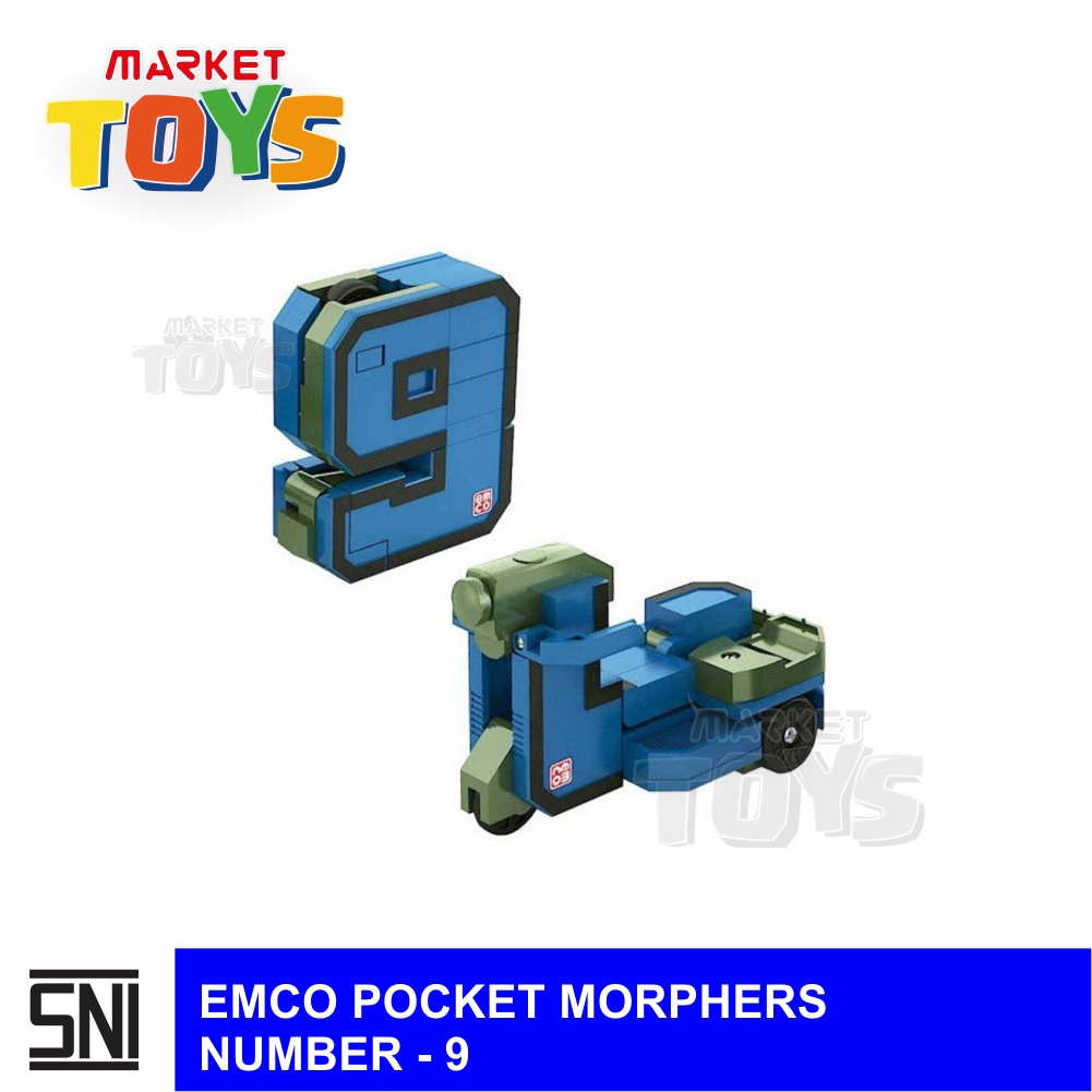 Jual EMCO Pocket Morphers Number 0-9 Set LENGKAP Mainan Anak Robot ...