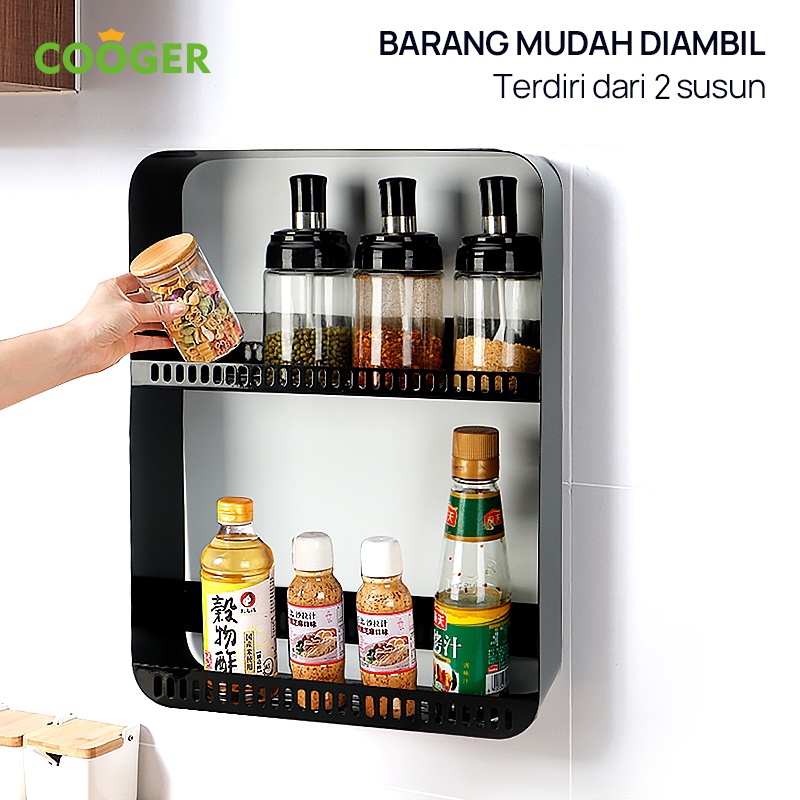 Jual COOGER Rak Tingkat Aesthetic Tempel Dinding Penyimpan Ragam Produk ...