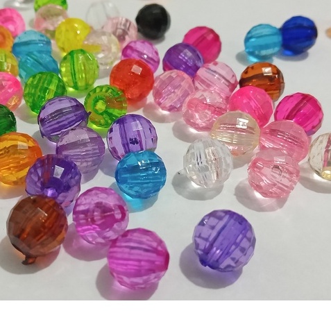 Jual Mote/Manik Bola Dunia ac/Polos Ukuran 4 mm Rangkaian Bunga Akrilik ...