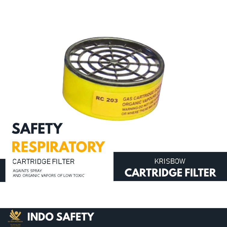 Jual Cartridge Filter Uap Organik Asap Mask Respirator KRISBOW | Shopee ...
