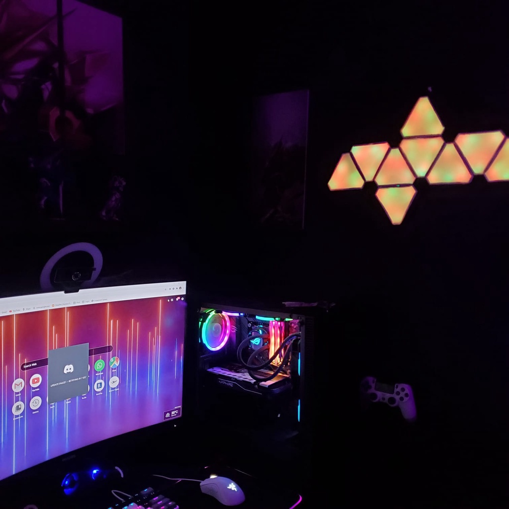 Jual Lampu Gaming RGB Segitiga | Lampu Led Light Panel Room | Lampu ...