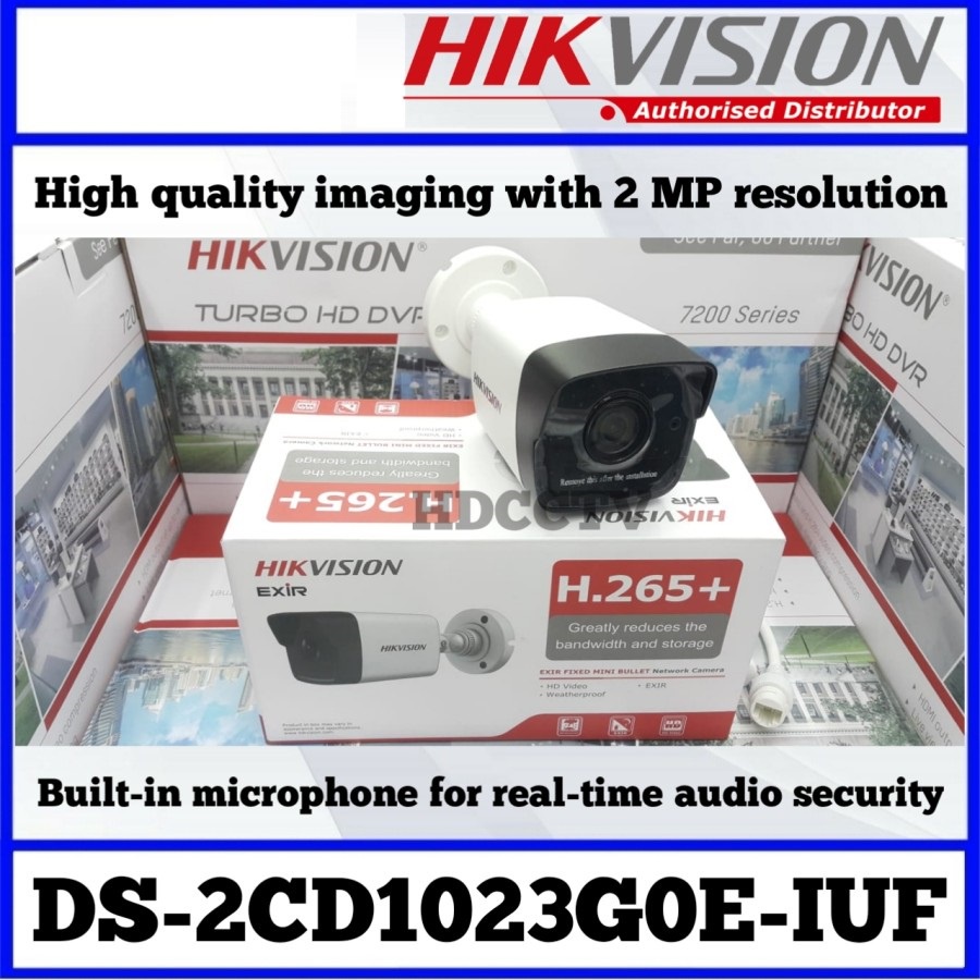 Jual IPCAM HIKVISION 2MP AUDIO OUTDOOR DS-2CD1023G0-IUF BUILT IN MIC | Shopee Indonesia