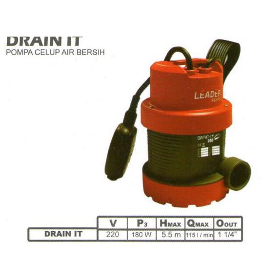 Jual Produk Menarik Drain It 200 Submersible Pump Pompa Air Celup Kuras ...