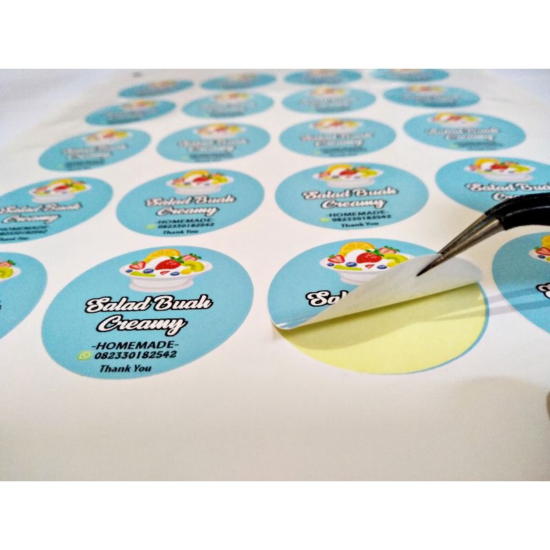 Jual Sticker Glossy Sticker Chromo Stiker Kromo Sticker Label Stiker ...