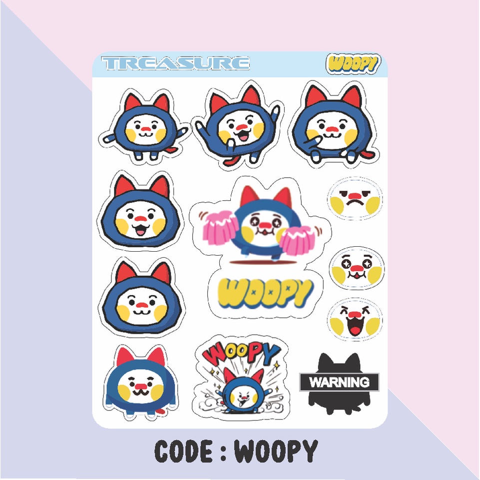 Jual STICKER TREASURE TRUZ CHILLY ROMY YOCHI MATETSU BONBON HIKUN LAWOO ...