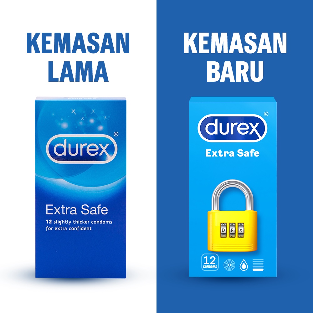 Jual Kondom Durex Extra Safe 12s Dan 3s KEMASAN BARU | Shopee Indonesia