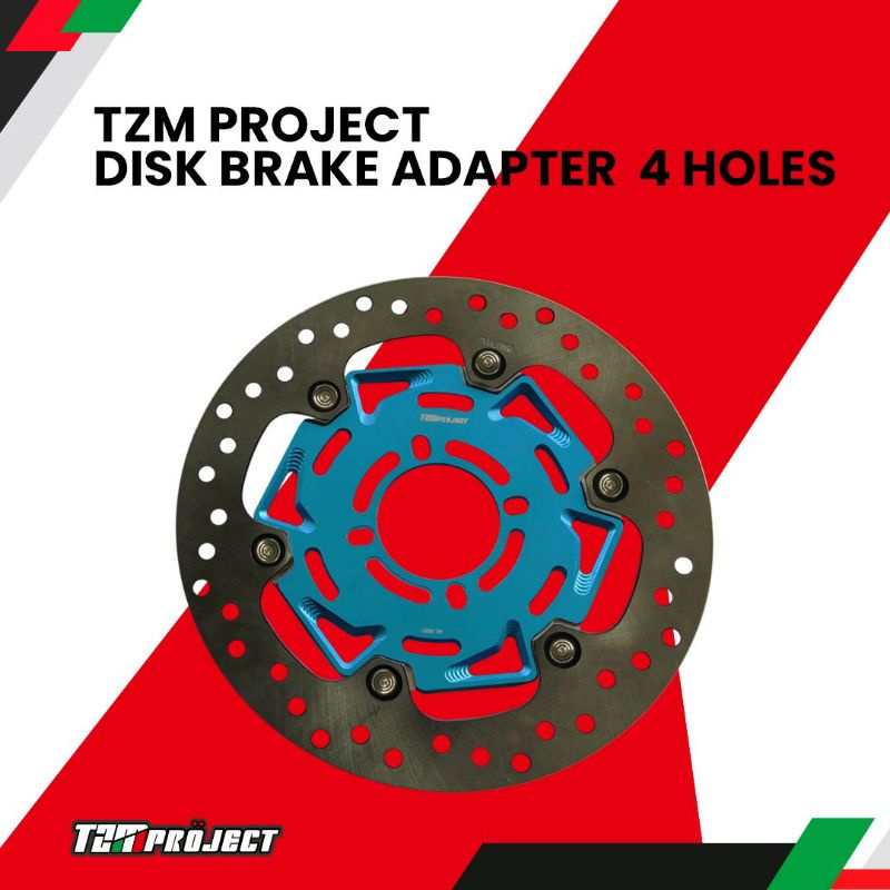 Jual TZM Project Adapter Diskbrake Winner Honda Baut 4 Blue Anodize by ...