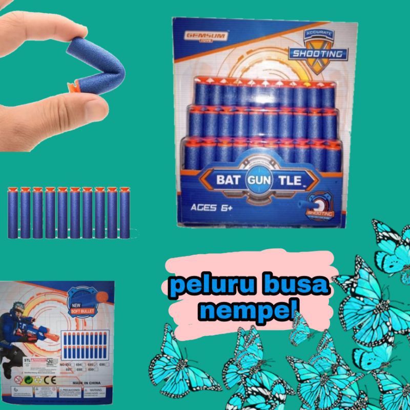 Jual Nerf Refill Peluru Busa Nempel Kaca Panjang 7 Cm | Shopee Indonesia