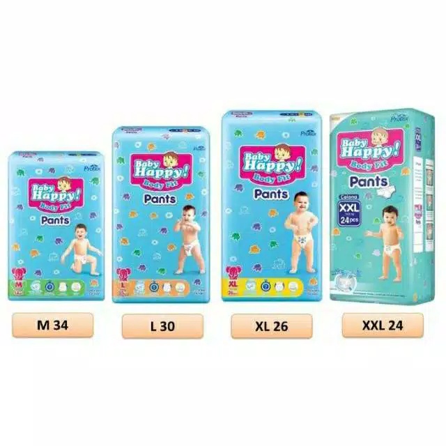 Jual Baby Happy Pants S38 | M32 | L28 | XL26 | XXL24 | Shopee Indonesia