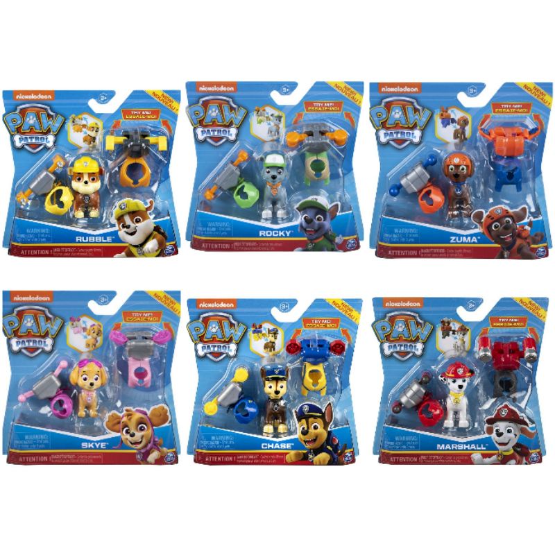 Jual Paw Patrol Action Figure : 2 Clip on Backpacks Uniforms | Shopee ...