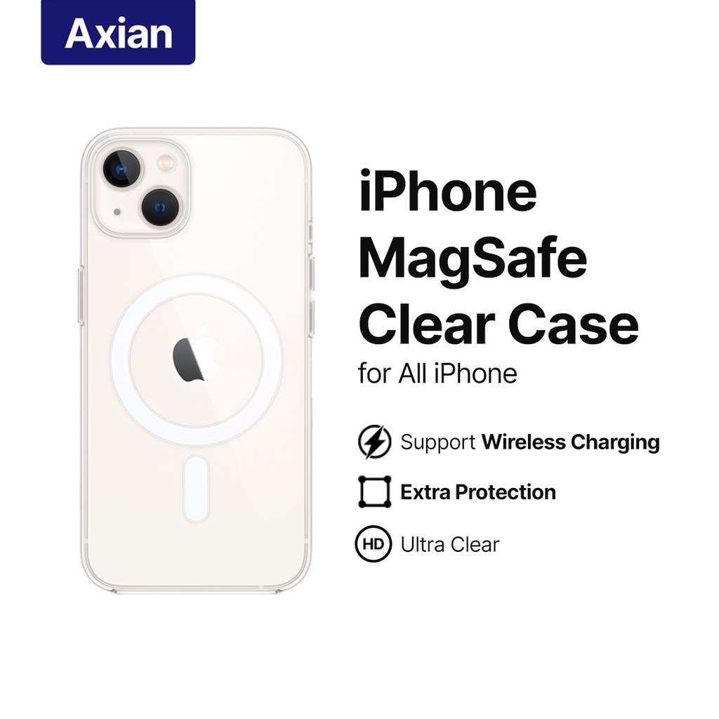Jual AXIAN Case Magsafe iPhone X XR XS 11 12 13 Pro Max Clear Magnetic ...