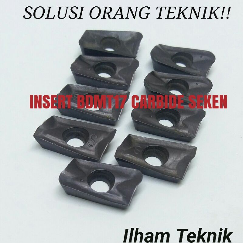Jual INSERT BDMT 17 CARBIDE SEKEN atau MATA HOLDER atau PISAU BUBUT ...
