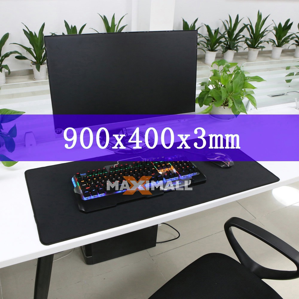 Jual Mouse Pad Gaming Wide Size XL (Desk Mat Hitam Panjang Polos) 900 x ...