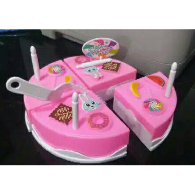 Jual MAINAN KUE ULANG TAHUN POTONG / DIY CAKE PLAY SET/ MAINAN POTONG ...