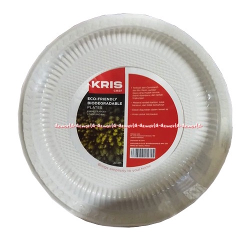 Jual Krischef Eco Friendly Biodegradable Plate 23cm Piring Makanan ...