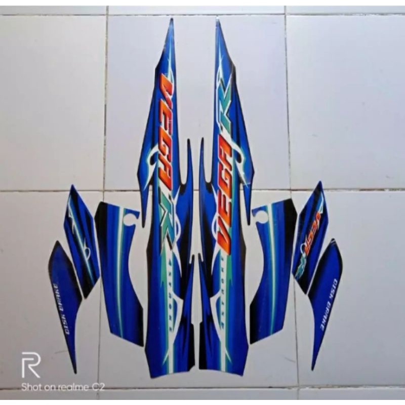 Jual STIKER STRIPING LES LIS BODY MOTOR VEGA R TAHUN 2007 2008 HITAM ...