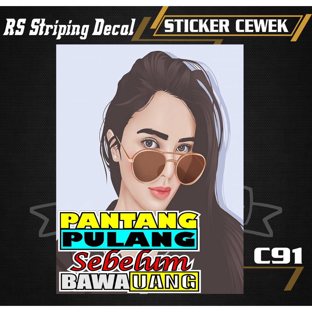Jual Stiker KATA KATA PANTANG PULANG decal cewek vektor mobil TRUCK ...