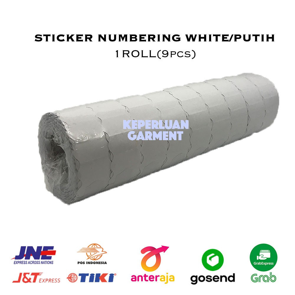Jual Sticker Numbering (Putih/White) Per Roll (Isi 9pcs) | Shopee Indonesia