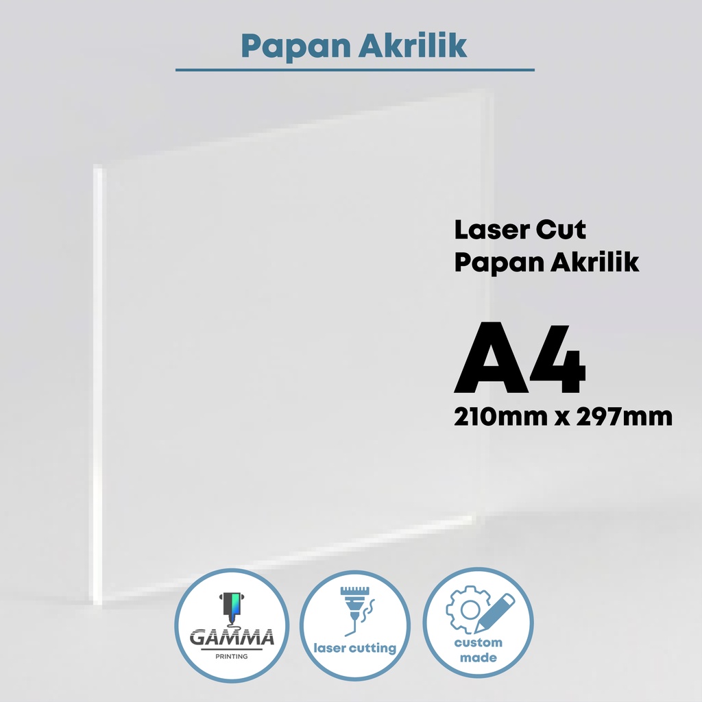 Jual Akrilik A4 21x30cm 2mm Marga Cipta Lembaran / Potongan / Laser ...