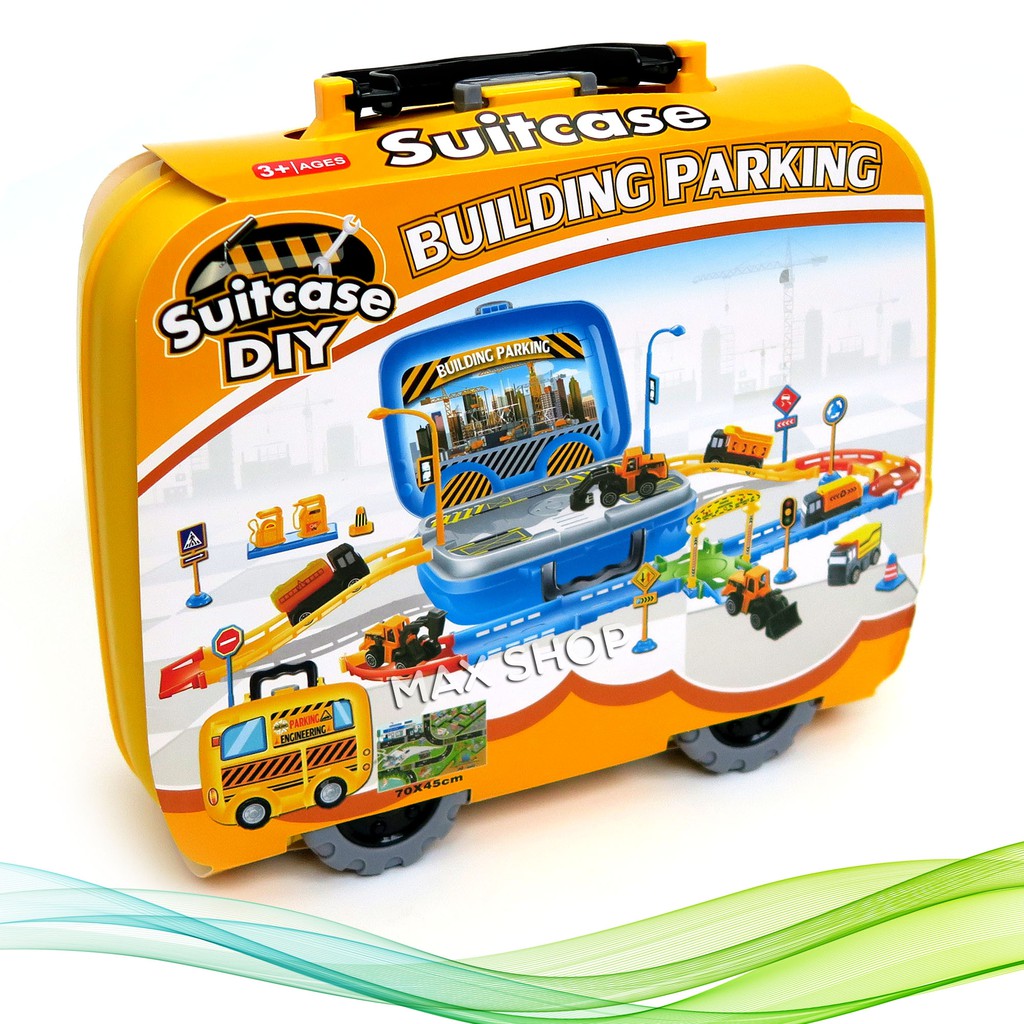 Jual Mainan Anak Building Parking Play Set Koper Mainan Mobil ...