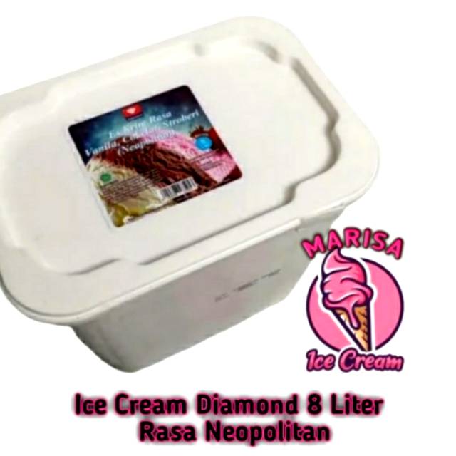 Jual Ice Cream Diamond Neapolitan 8 liter Es Krim Neopolitan 8L Ice ...