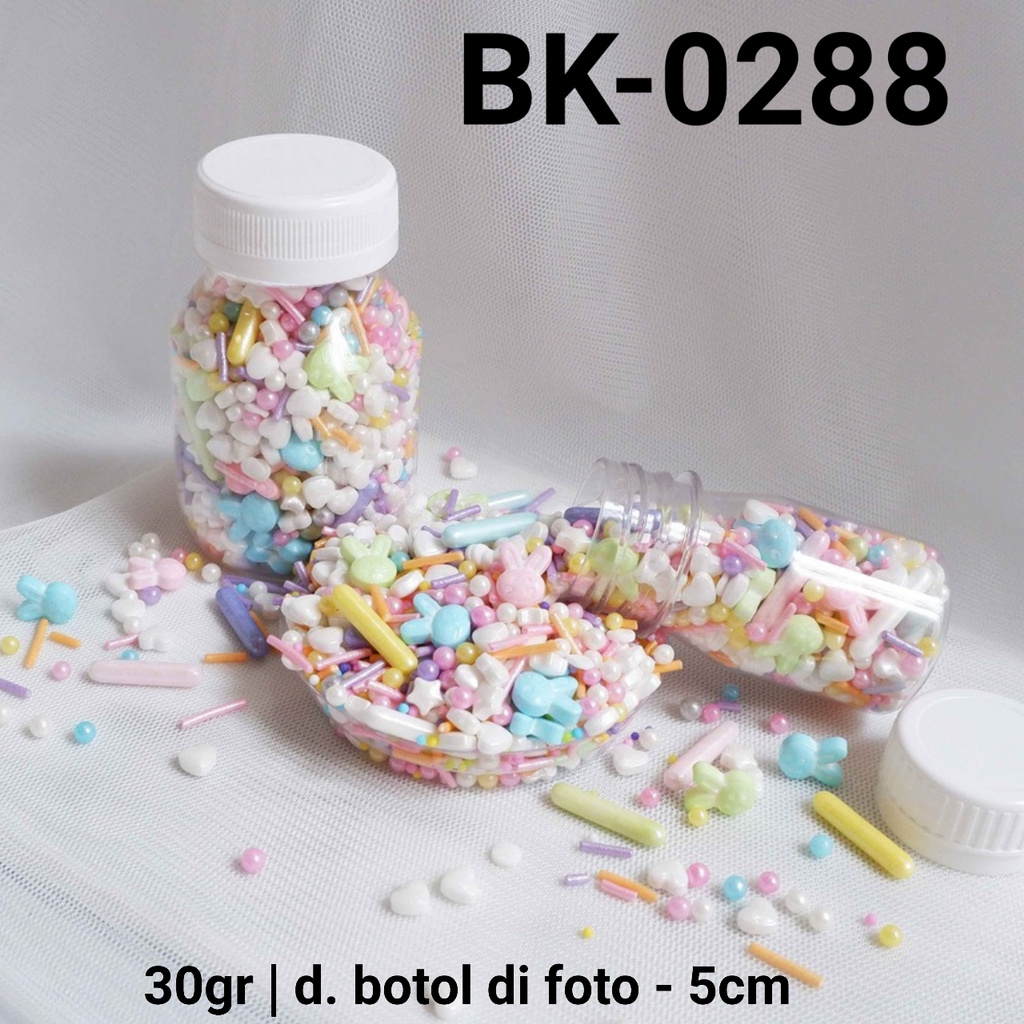 Jual BK-0288 Sprinkles sprinkle springkel 30gr kelinci mutiara warna ...