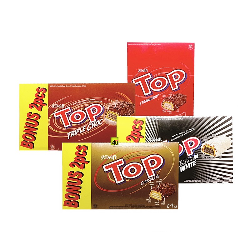 Jual TOP Wafer Chocolate Crispy Caramel - BOX isi 24 pcs / DELFI ...