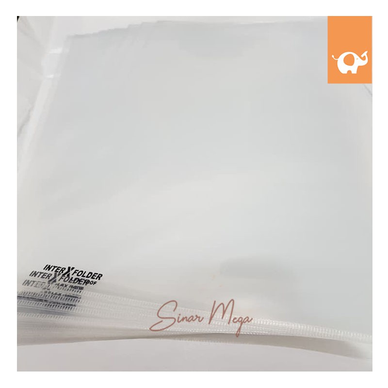 Jual JUAL LUSINAN Inter X Folder Map L F4 Transparant / Clear Sleeve ...