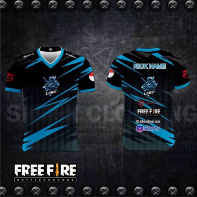 Jual JERSEY GAMING FREE FIRE CUSTOM BISA REQ NAMA, LOGO/SPONSOR ...