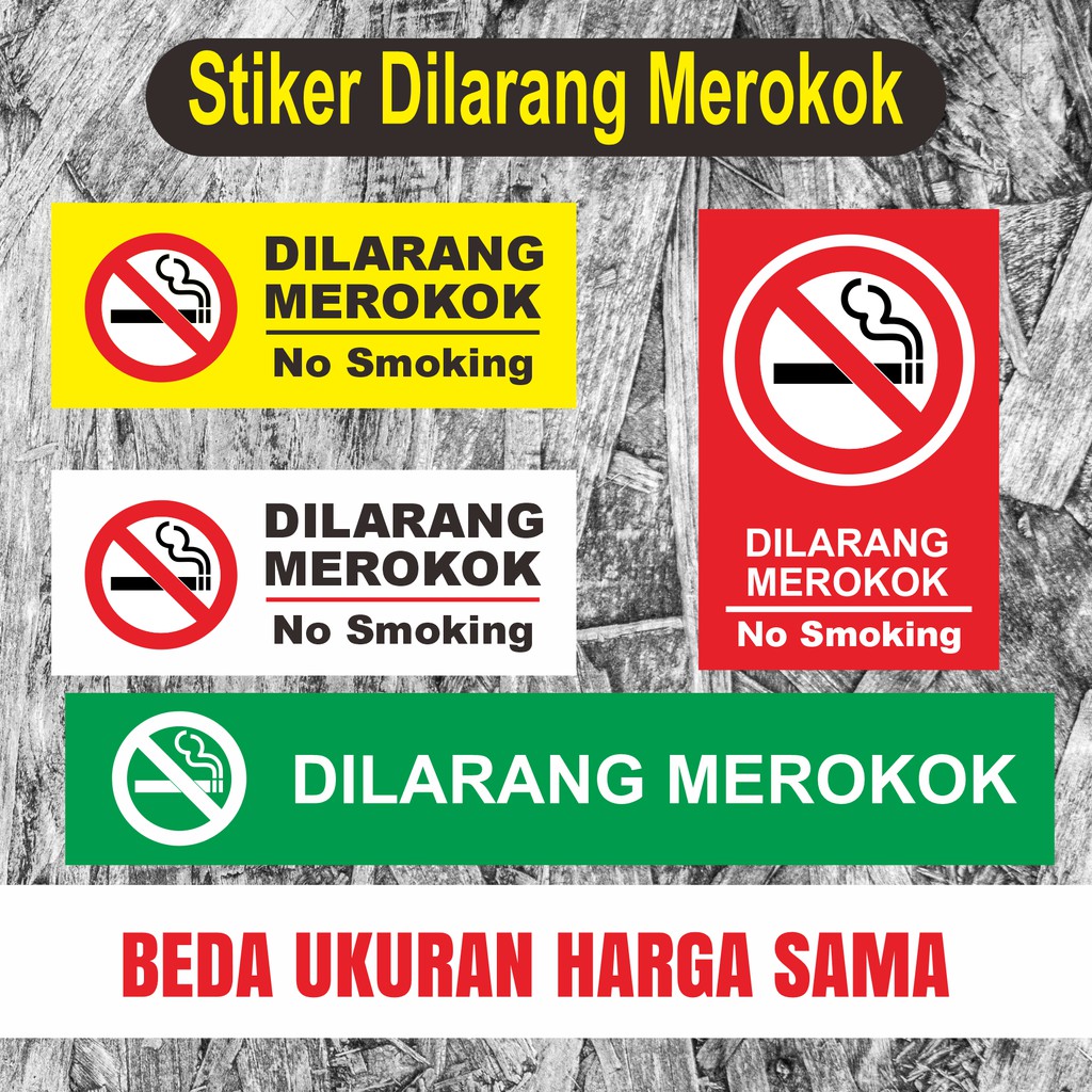 Jual Stiker Dilarang Merokok Bervariasi Warna And Ukuran Shopee Indonesia