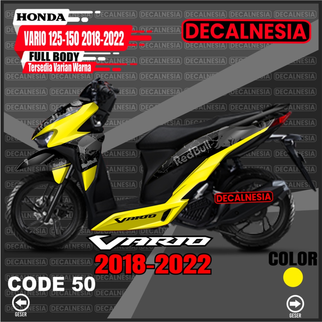 Jual Sticker Decal Vario New 125 150 Full Body 2018 2019 Stiker Motor Honda Vario 2020 2021 2022 ...