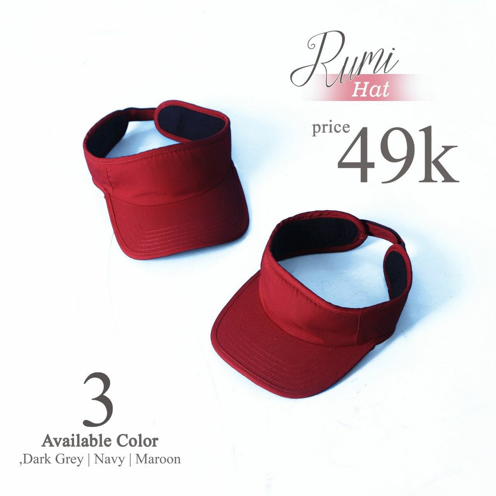 Jual Topi Olahraga Sport Hijab Polos untuk Wanita ber Jilbab - Rumi Hat ...