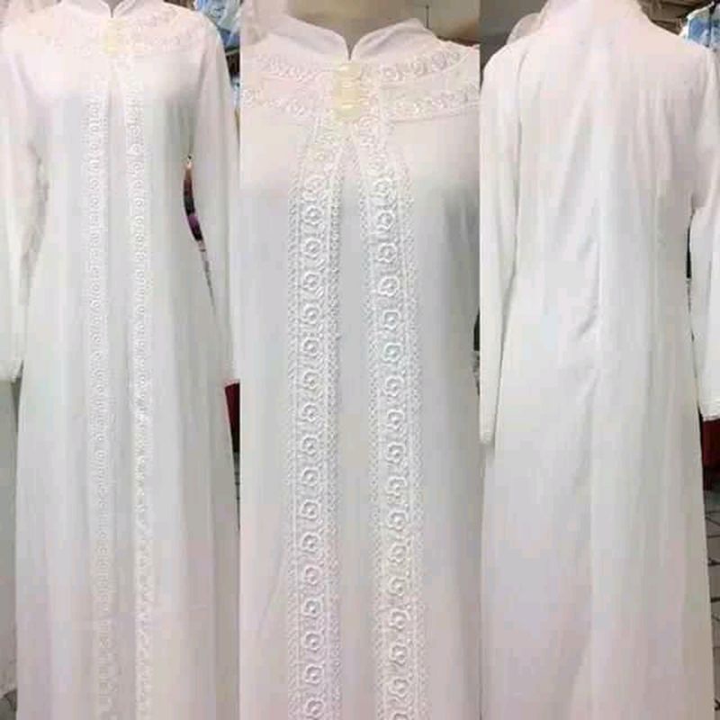 Jual AQILLA DRESS Gamis tranding lebaran terbaru gamis putih tulang ...