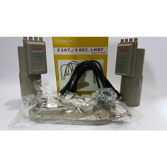Jual Lnbf 2In1 Quatro Tennox 2 Satelit 4 Receiver | Shopee Indonesia