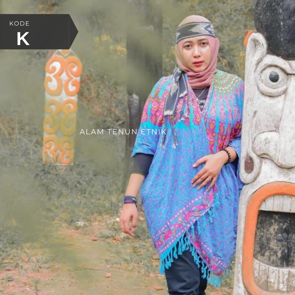 Jual ATE 15 Motif Ikat Kepala Syal Tenun Ikat Etnik Dayak, Toraja ...
