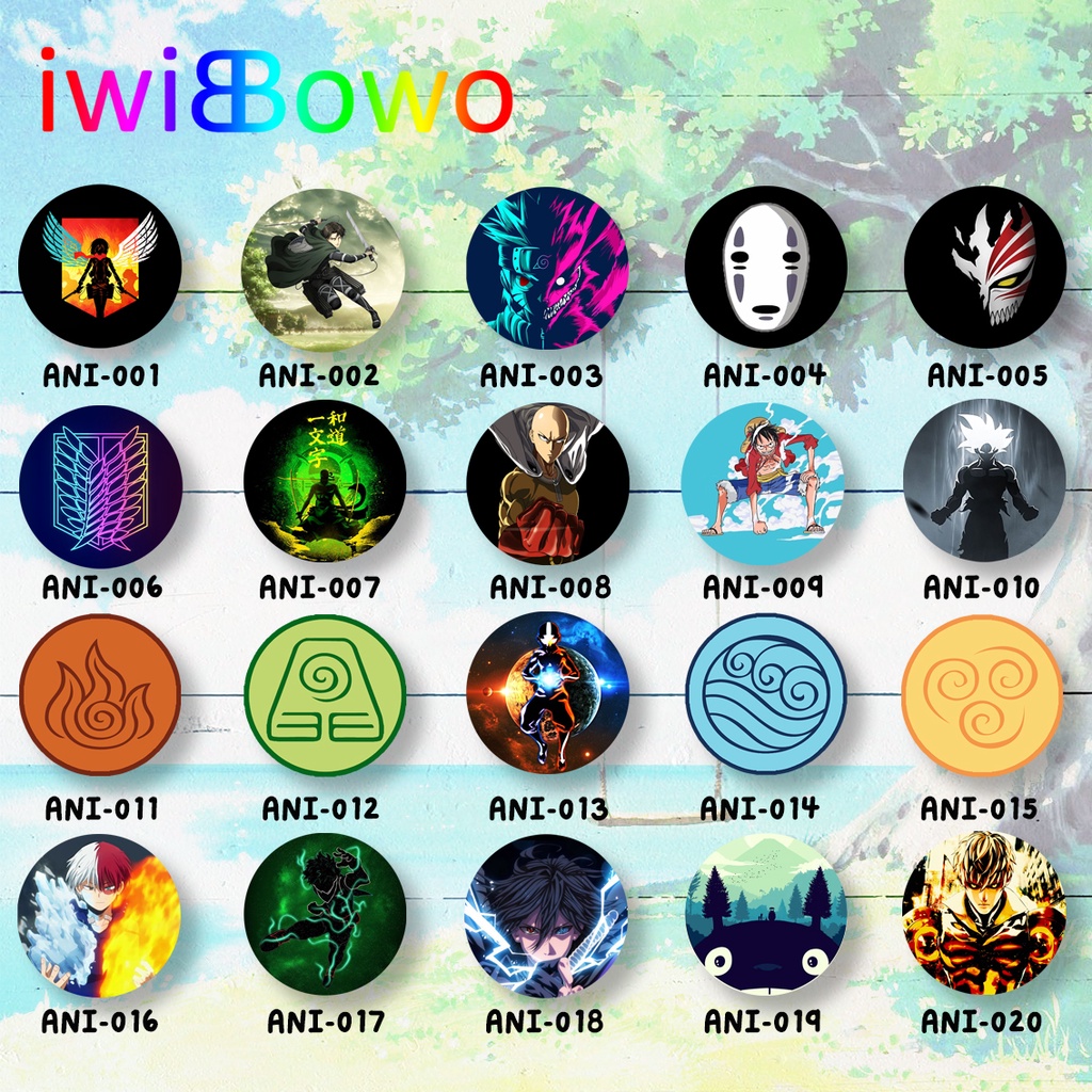 Jual Griptok Pop socket Anime: Naruto, AOT, Dragon Ball, Avatar, Totoro ...