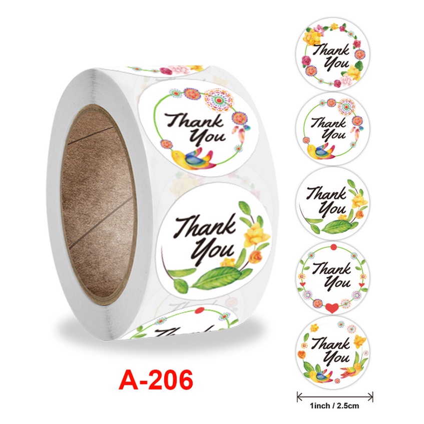 Jual Sticker Thank You | Stiker Label Segel Ucapan Terima Kasih | seal ...