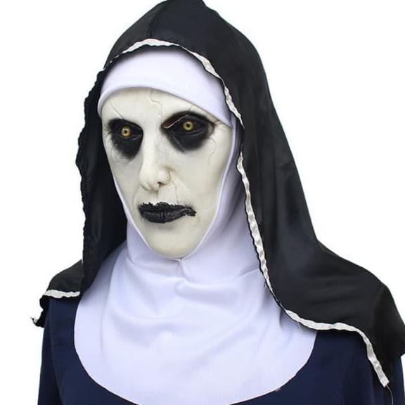 Jual Topeng valak the nun original dengan penutup kepala latex ...