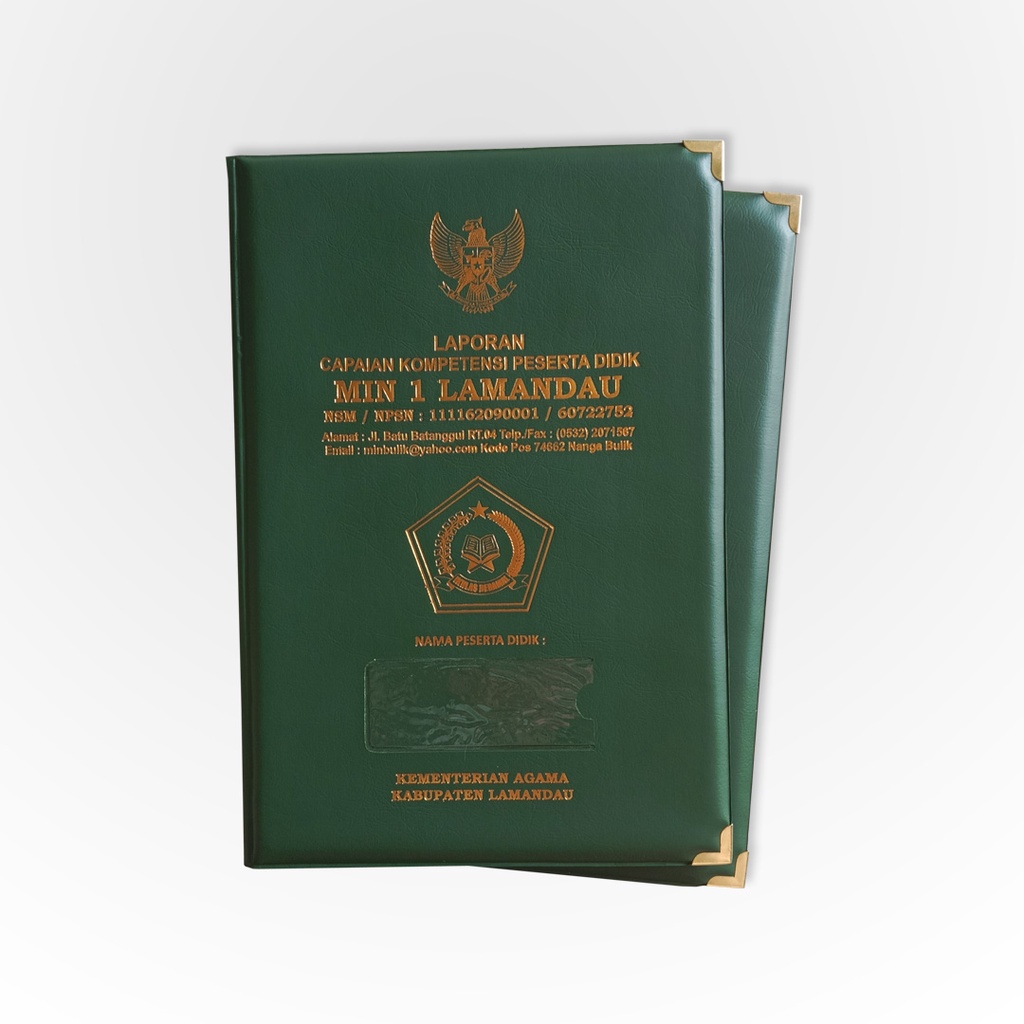 Jual Map Raport Hotprint Embos Hijau Tua - Map Raport Hotprint Custom ...