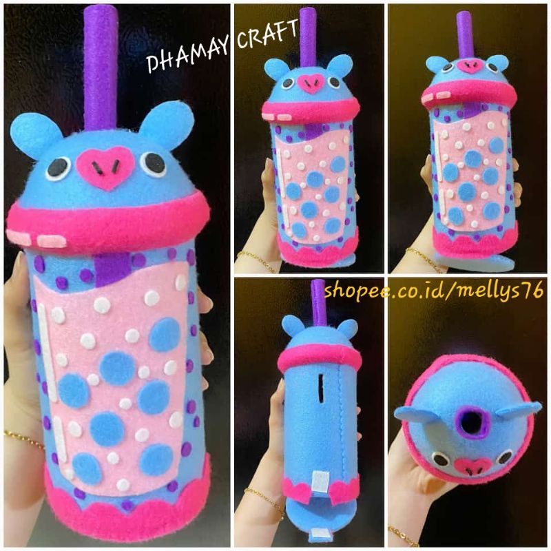 Jual Celengan Boba Karakter Mang BTS Buka Tutup | Shopee Indonesia