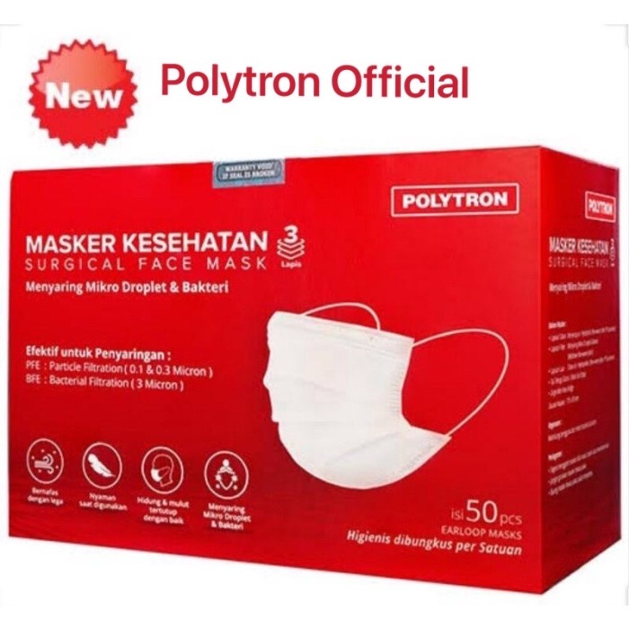 Jual Masker - Masker Medis 3 Ply Polytron - Isi 50 Pcs | Shopee Indonesia Jual Masker - Masker Medis 3 Ply Polytron - Isi 50 Pcs | Shopee Indonesia