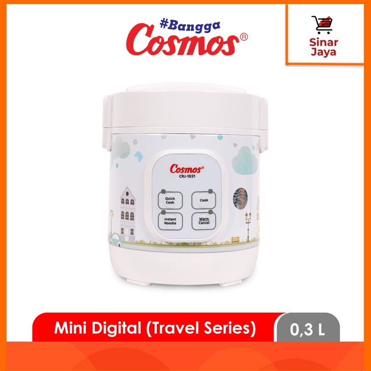 Jual COSMOS CRJ-1031 Rice Cooker Digital Mini 4in1 0.3 Liter | Shopee ...