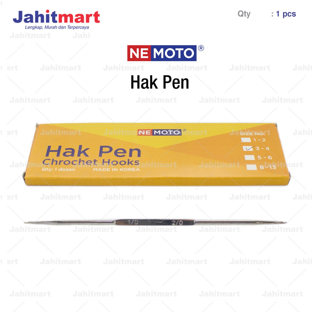 Jual HAK PEN "NEMOTO" KOREA 1-2, 3-4, 5-6, 8-13 (Crocchet Hooks ...